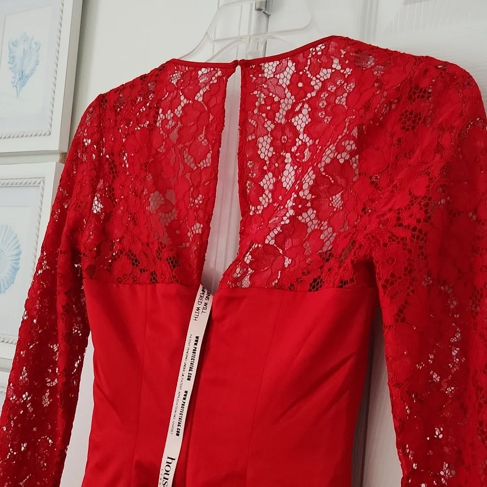 House of CB | Dresses | House Of Cb Red Lace Mini Dress | Poshmark